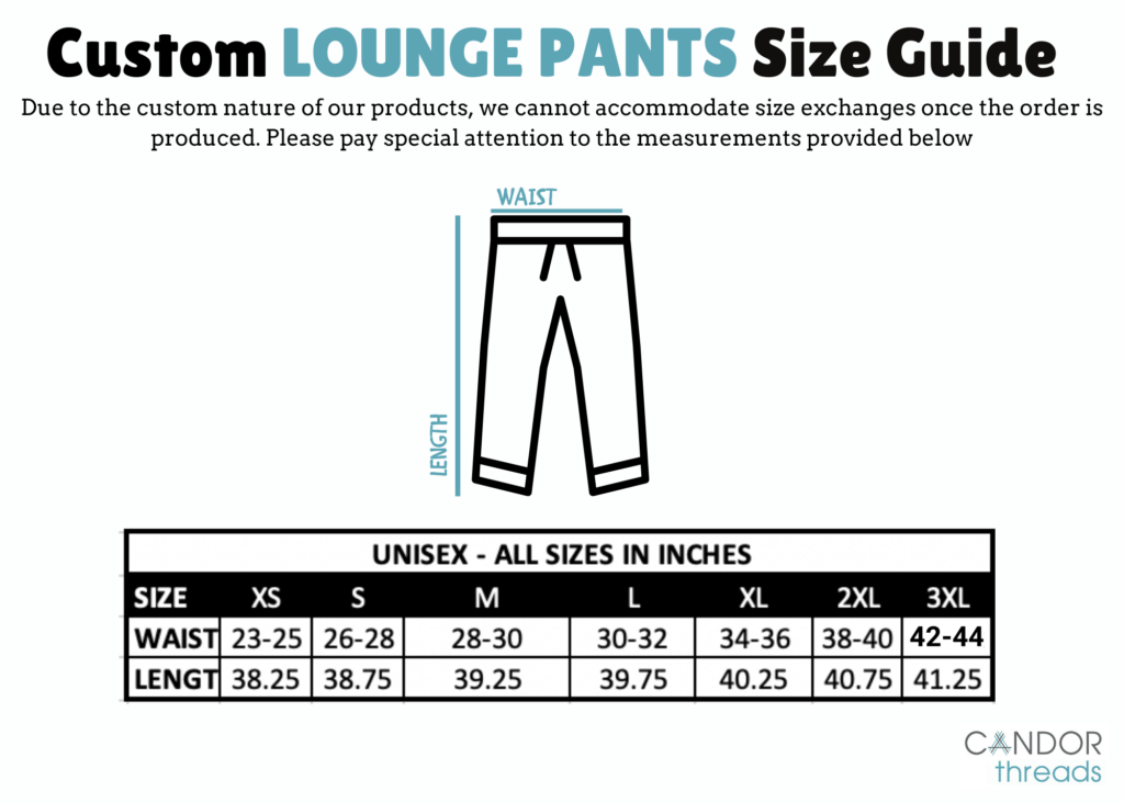 Sizing - Candor Threads Custom Apparel
